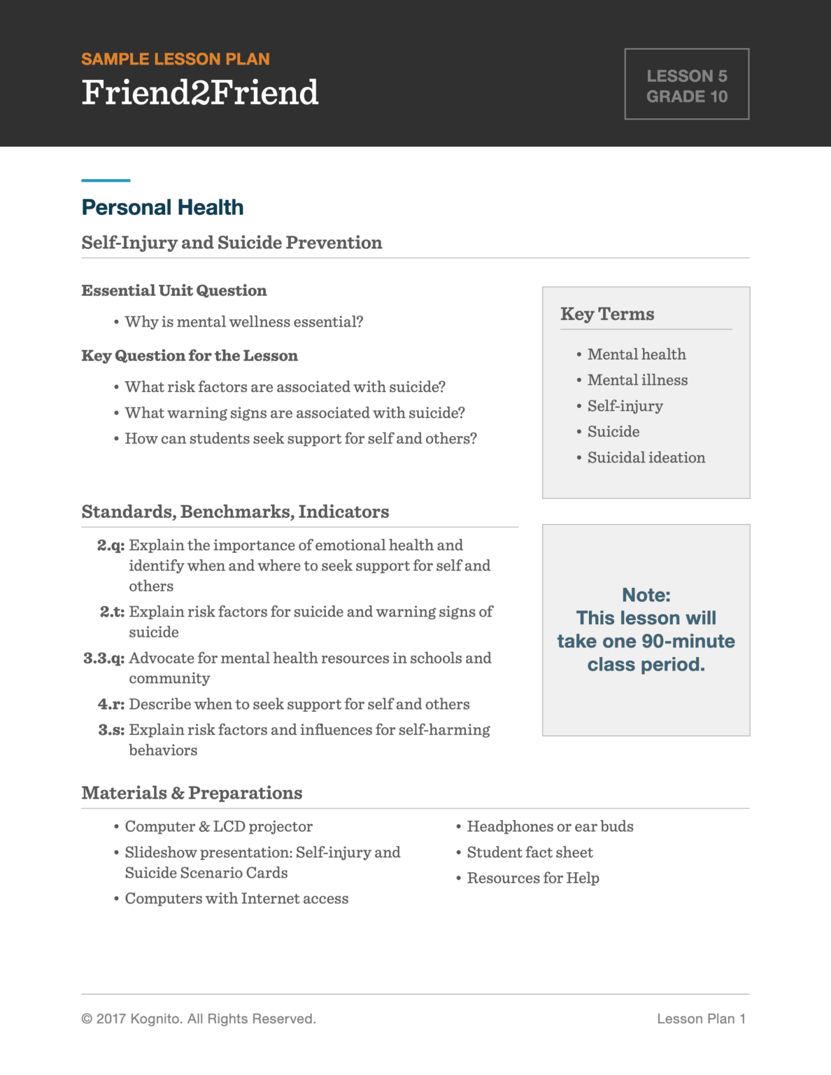 Mental Health and SEL Curriculum for Middle & High Schools - Kognito